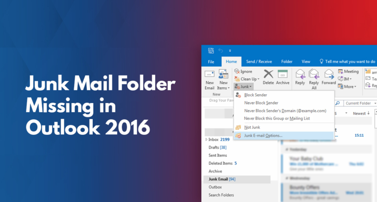 How to Restore Missing Junk Mail Folder in Outlook 2016? - TFOT