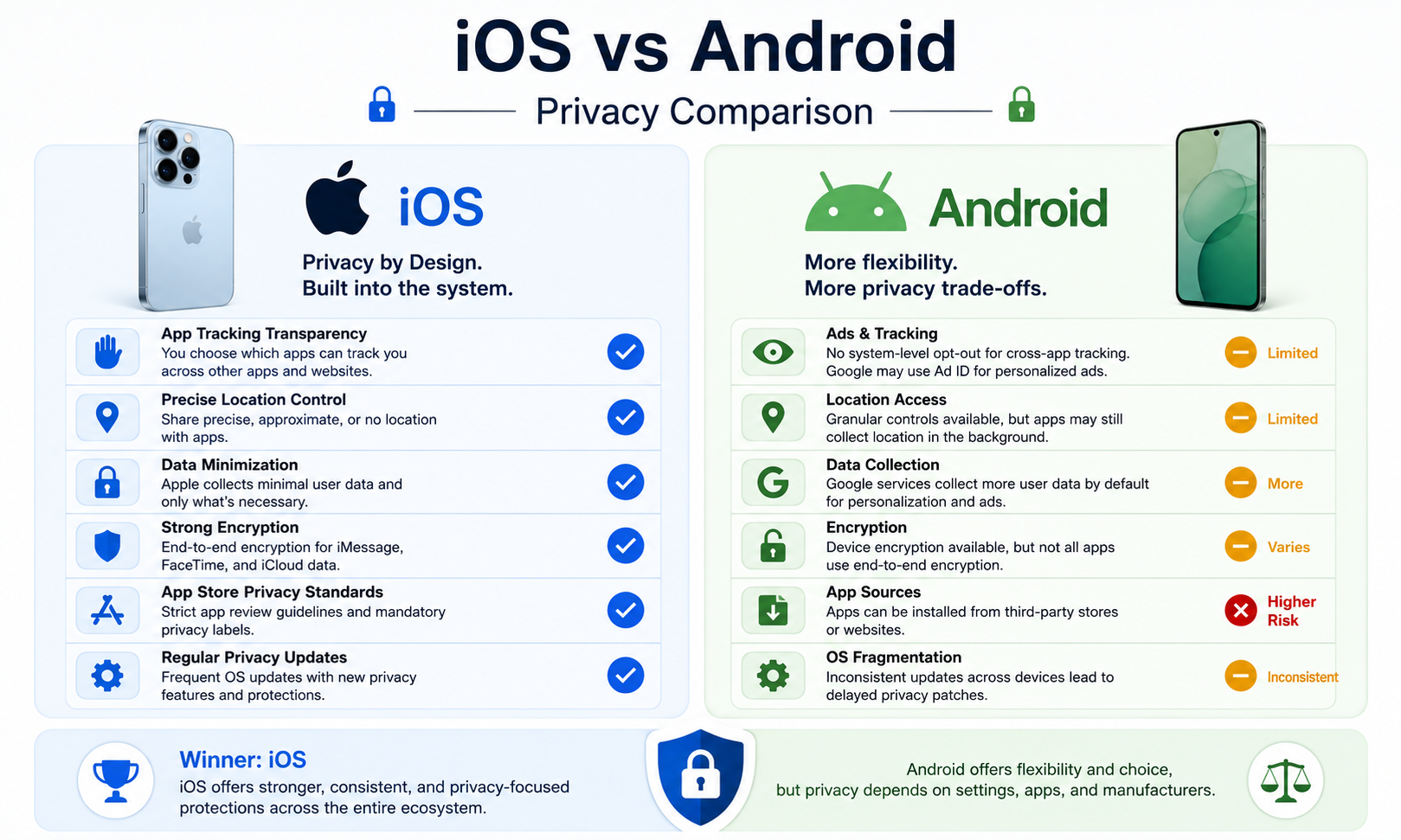 iOS vs Android Privacy Comparison: Which Platform Protects Your Data ...